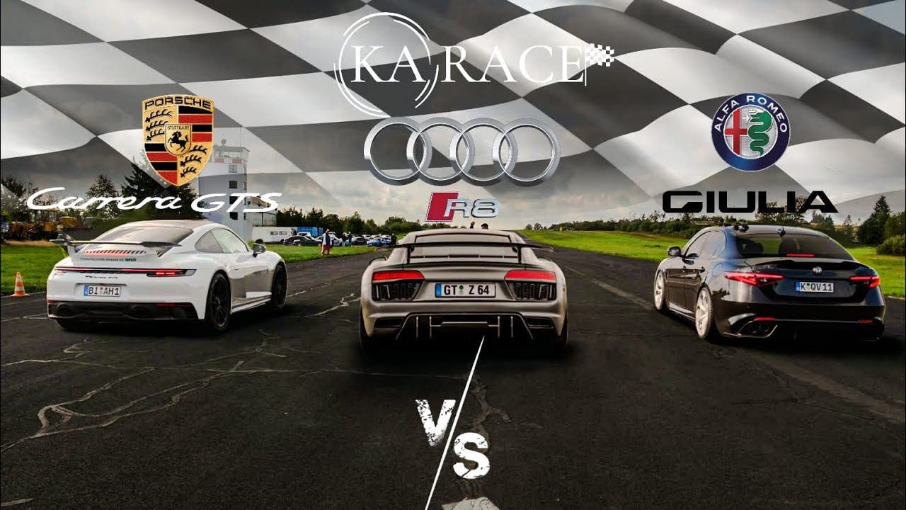 Alfa Romeo Giulia Quadrifoglio vs Audi R8 vs Porsche Cayman GTS: who ...