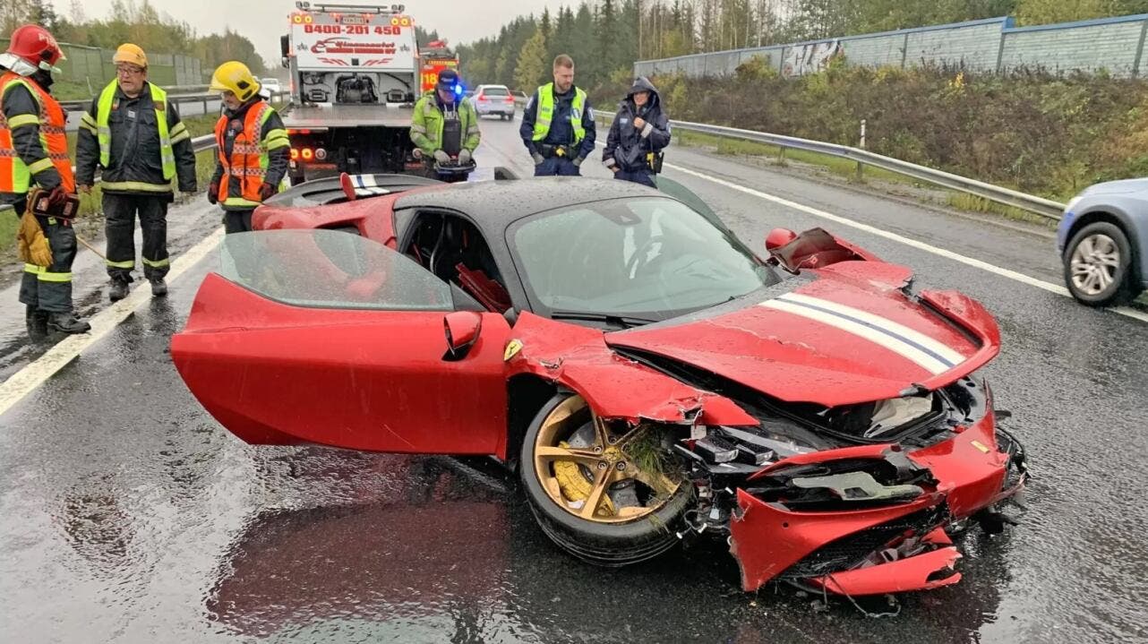 A Ferrari SF90 Stradale crash has become one of the most costly ever ...