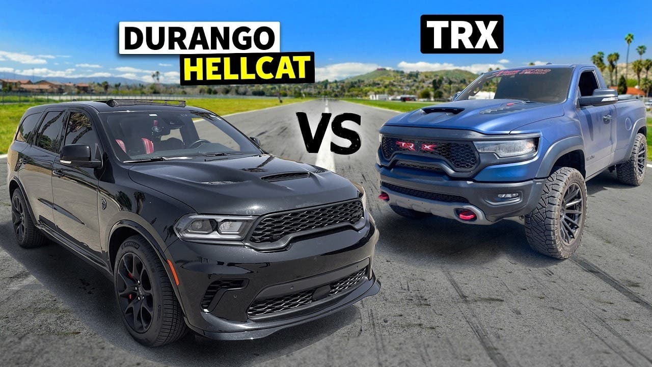 Dodge Durango SRT Hellcat vs Ram TRX: who wins the drag race ...