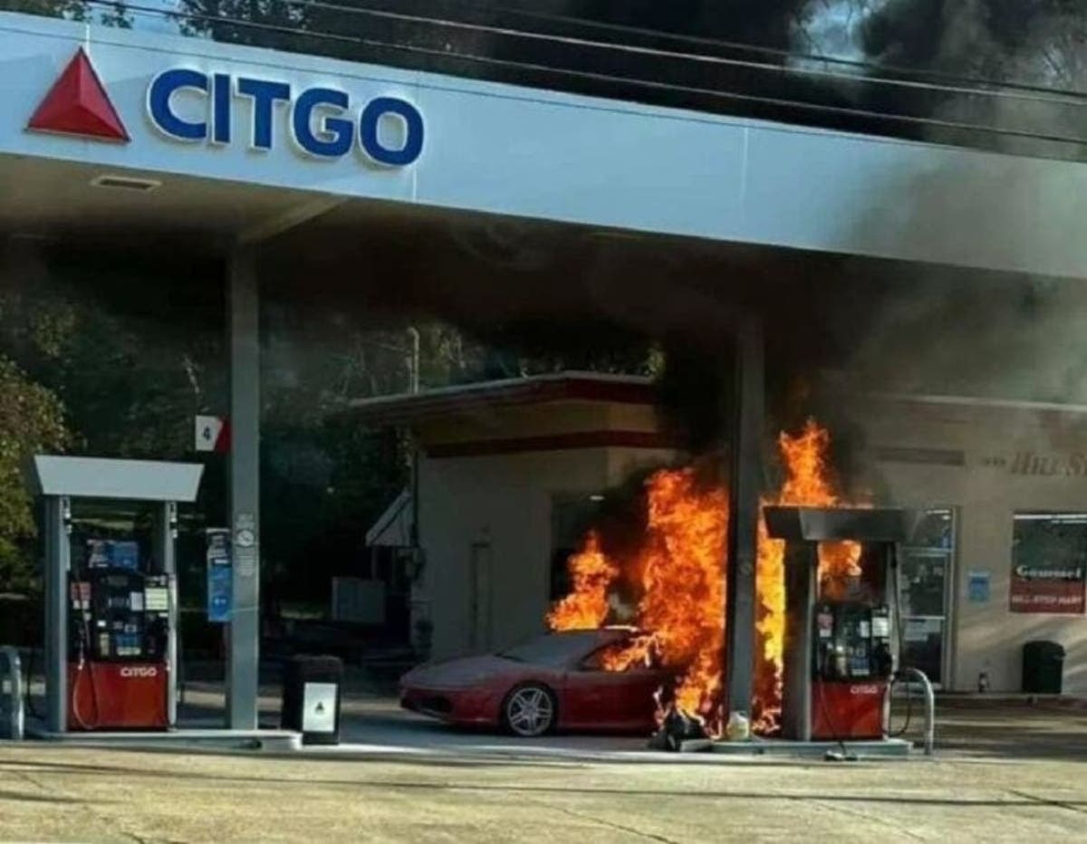 Ferrari F430 on fire while refueling: dramatic accident in Tennessee ...
