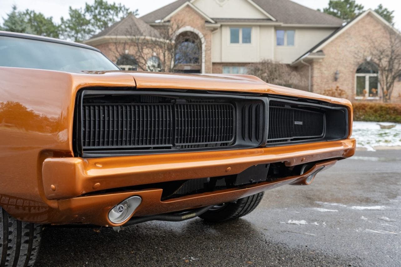 A restored 1969 Dodge Charger Restomod in copper color at auction ...