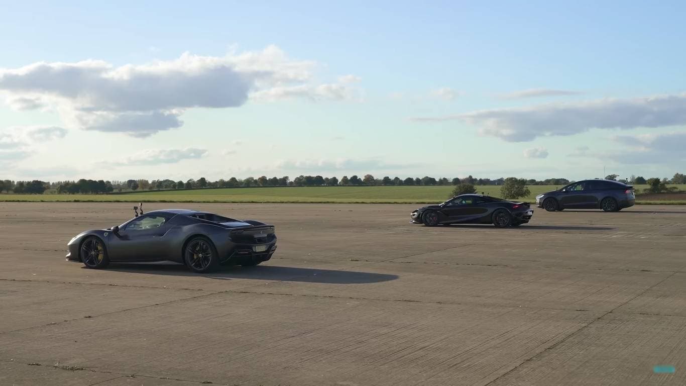 Ferrari 296 GTS vs McLaren 750S vs Tesla Model X Plaid: who wins the ...