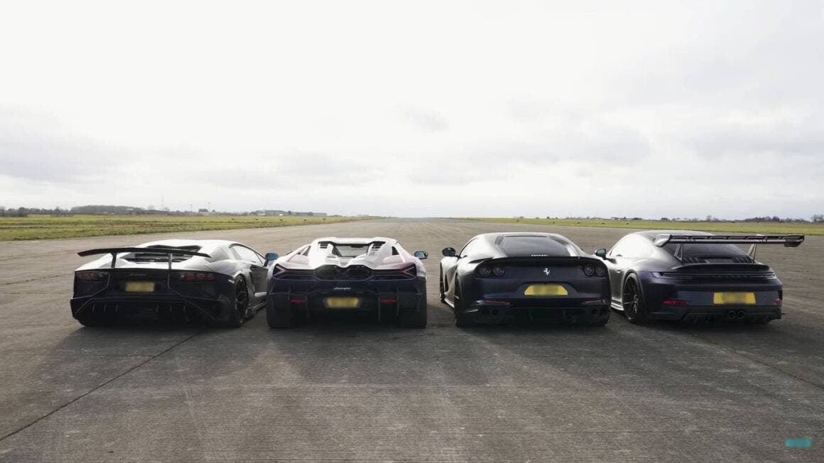 Ferrari 812 vs Porsche vs Lamborghini: who wins the drag race ...