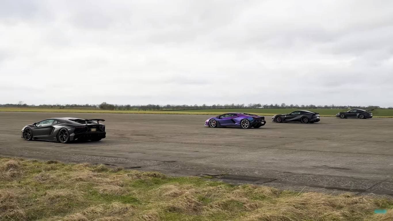 Ferrari 812 vs Porsche vs Lamborghini: who wins the drag race ...