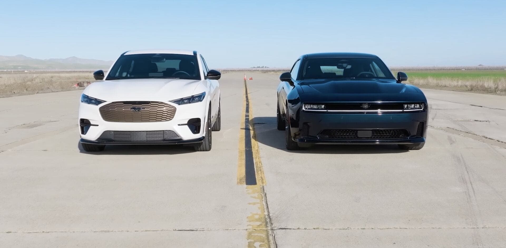 Dodge Charger Daytona takes on Mustang Mach-E in drag race: are these ...