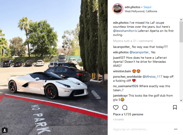 LaFerrari Aperta: l'esemplare di Hamilton avvistato a Los Angeles ...