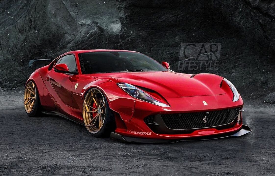 Ferrari 812 Superfast: un render ipotizza la versione widebody ...