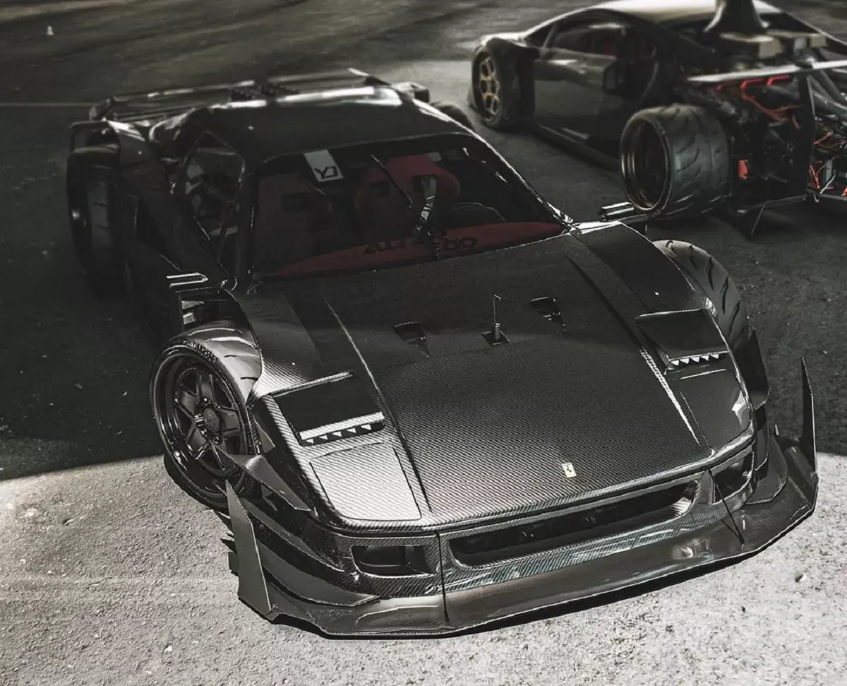 Ferrari F40: un progetto che la immagina completamente in fibra di ...
