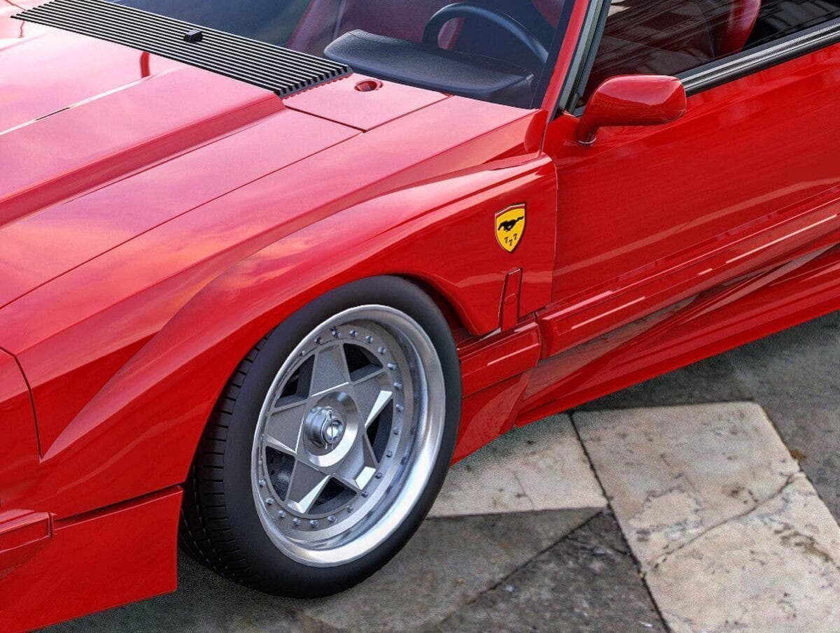 Ford Mustang Foxbody: un progetto digitale ispirato alla Ferrari F40 ...