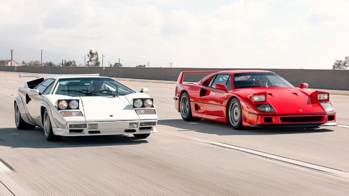 Una Ferrari F40 sfida una Lamborghini Countach [VIDEO] - ClubAlfa.it
