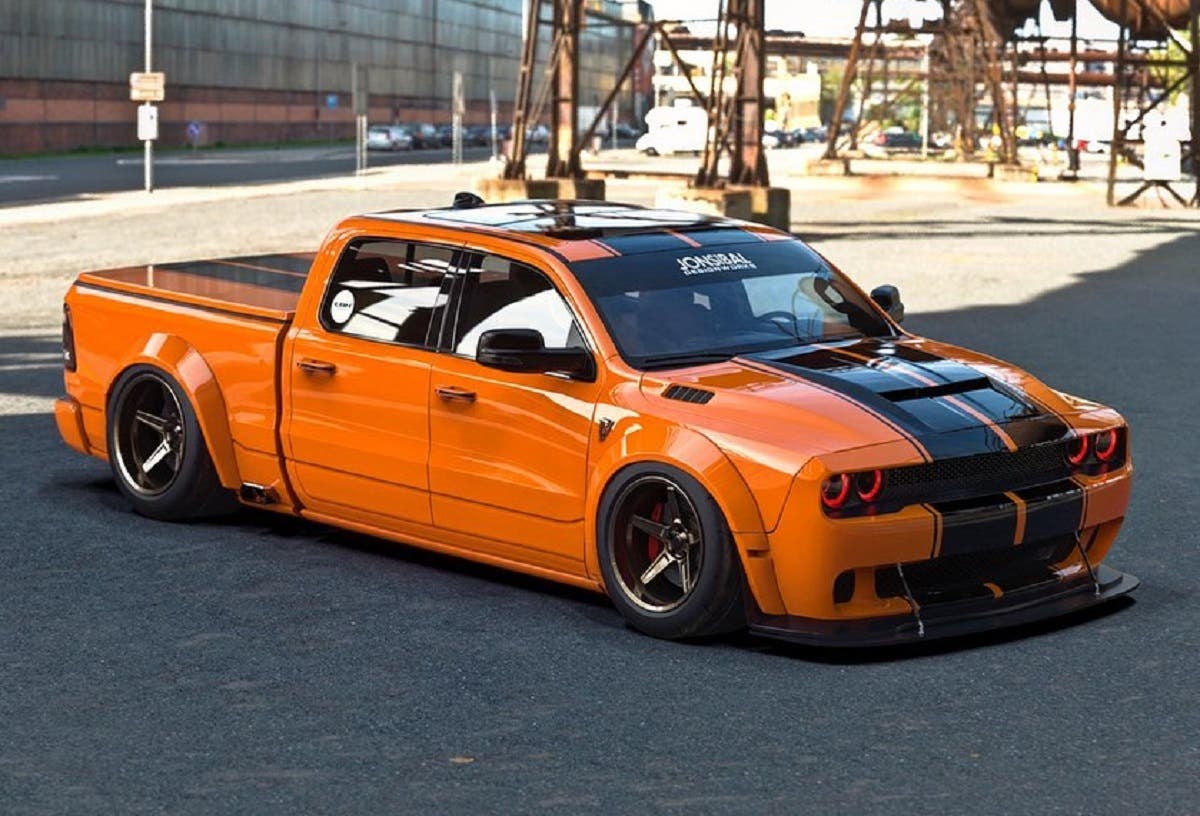 Dodge Challenger SRT Hellcat: ecco una versione pick-up | Render ...