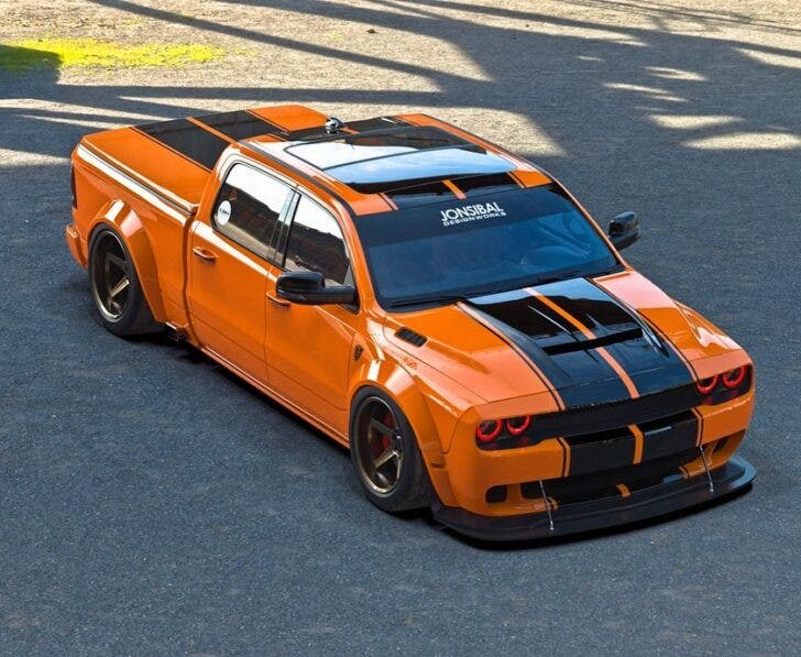 Dodge Challenger Srt Hellcat Ecco Una Versione Pick Up Render