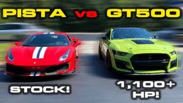 Ferrari 488 Pista vs Ford Mustang Shelby GT500: qual è la vincitrice ...