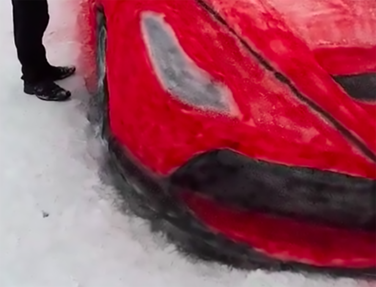 Questa LaFerrari di neve è stata fatta da una coppia lituana - ClubAlfa.it