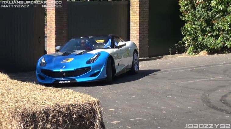 Ferrari SP3JC in azione durante il Festival of Speed 2019 | Video ...