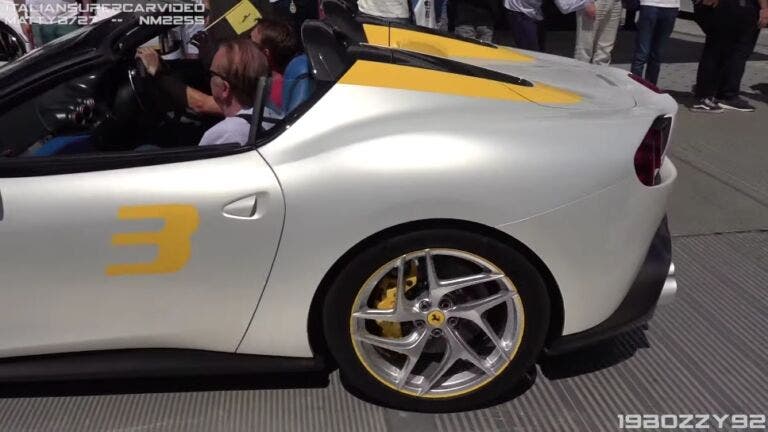 Ferrari SP3JC in azione durante il Festival of Speed 2019 | Video ...