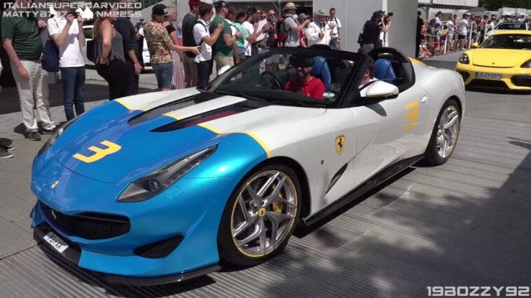 Ferrari SP3JC in azione durante il Festival of Speed 2019 | Video ...