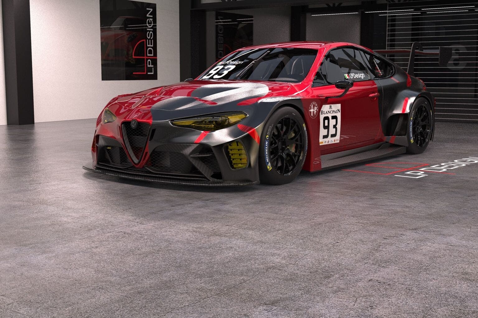 Alfa Romeo Giulia GTAm trasformata in coupé GT3 in questi render ...