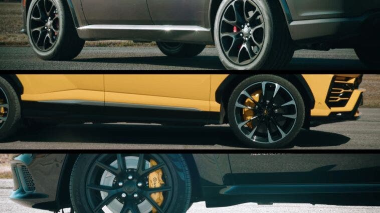 Dodge Durango SRT Hellcat vs Grand Cherokee Trackhawk vs Urus: sfida ...