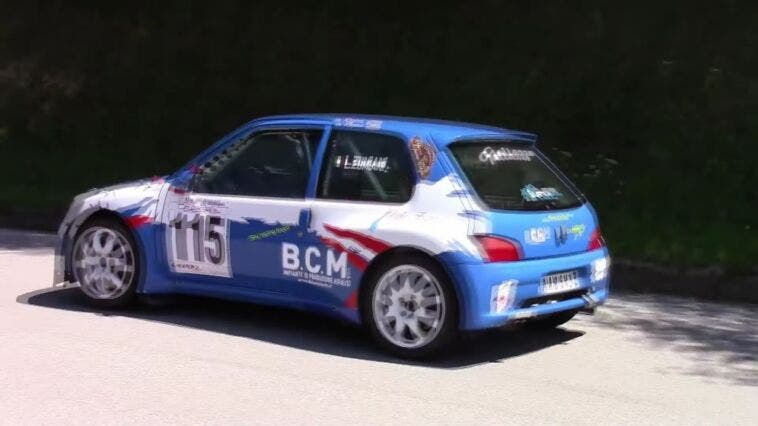 Peugeot 106: un esemplare con kit-car Maxi sfreccia in una cronoscalata ...
