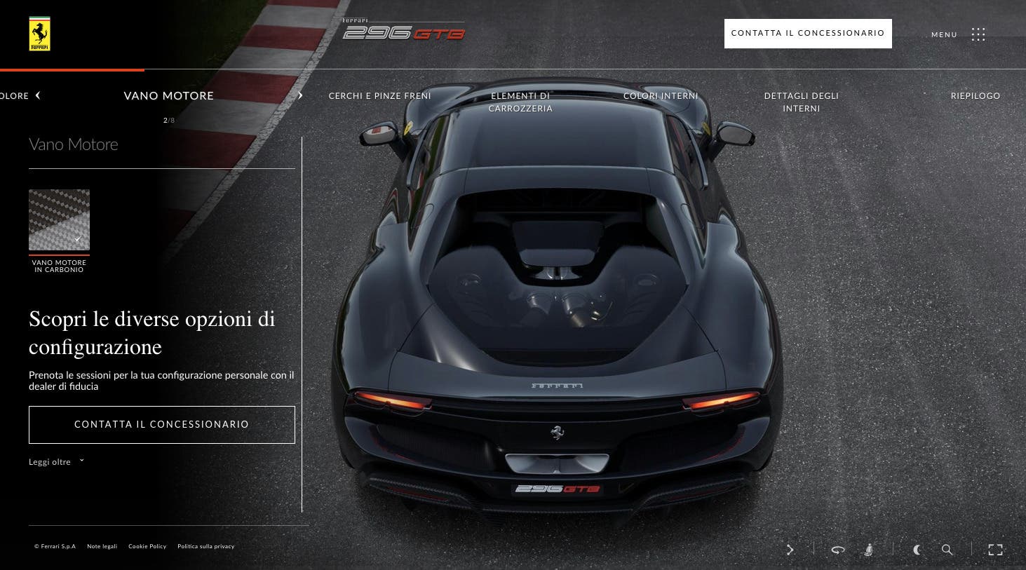 Ferrari 296 GTB: online il configuratore ufficiale - ClubAlfa.it