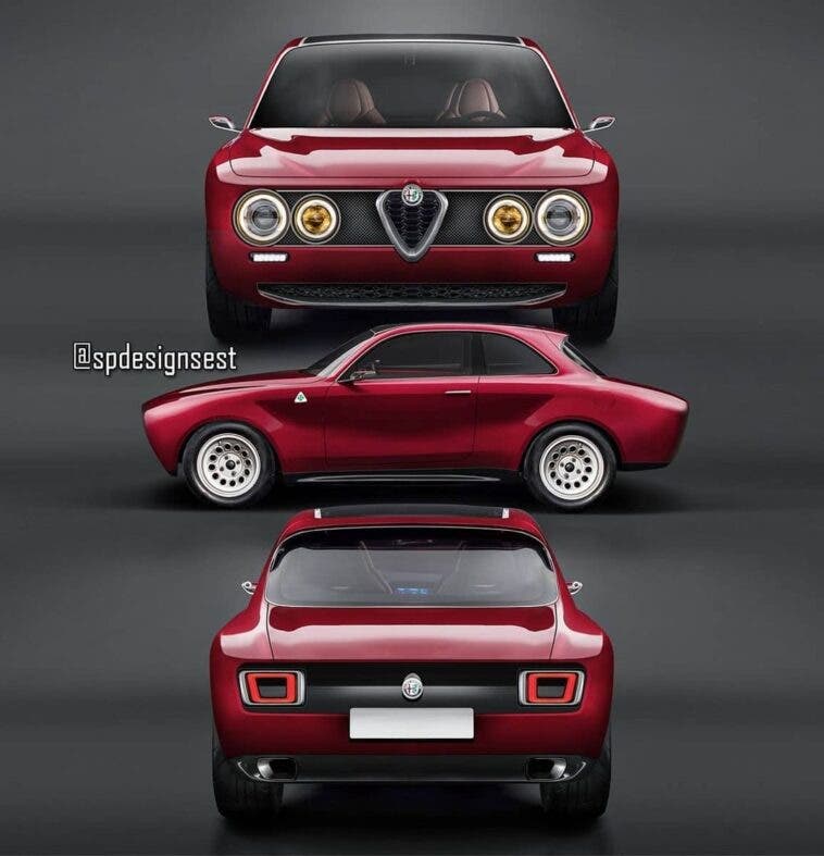 Alfa Romeo Giulia GT: ecco il restomod virtuale basato sul Tonale ...