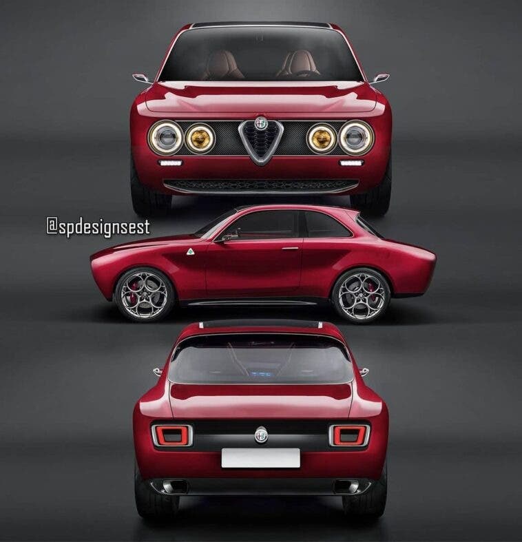 Alfa Romeo Giulia GT: ecco il restomod virtuale basato sul Tonale ...