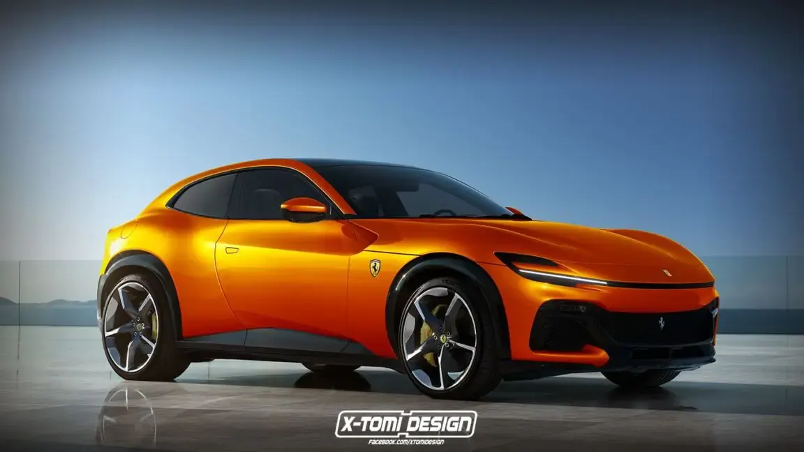 Ferrari Purosangue: un render ipotizza la versione a tre porte ...