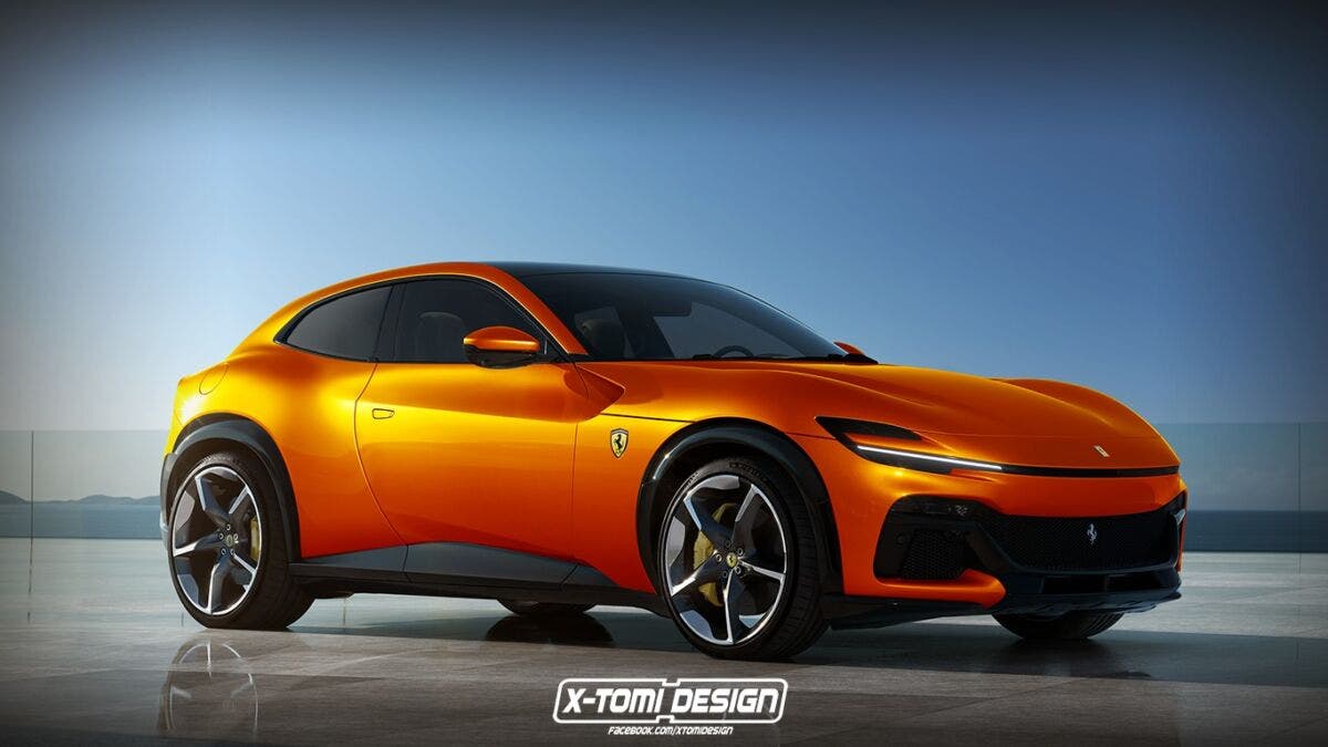 Ferrari Purosangue: un render ipotizza la versione a tre porte ...