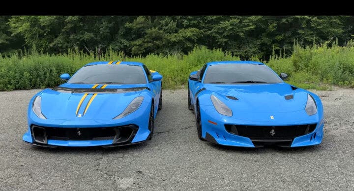 Ferrari 812 Competizione vs F12 TDF: testa a testa stellare | Video ...