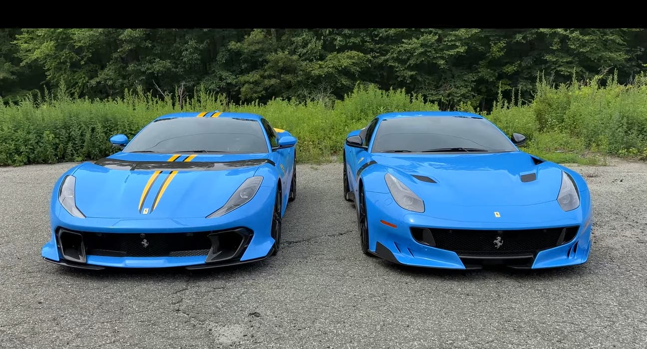 Ferrari 812 Competizione vs F12 TDF: testa a testa stellare | Video ...