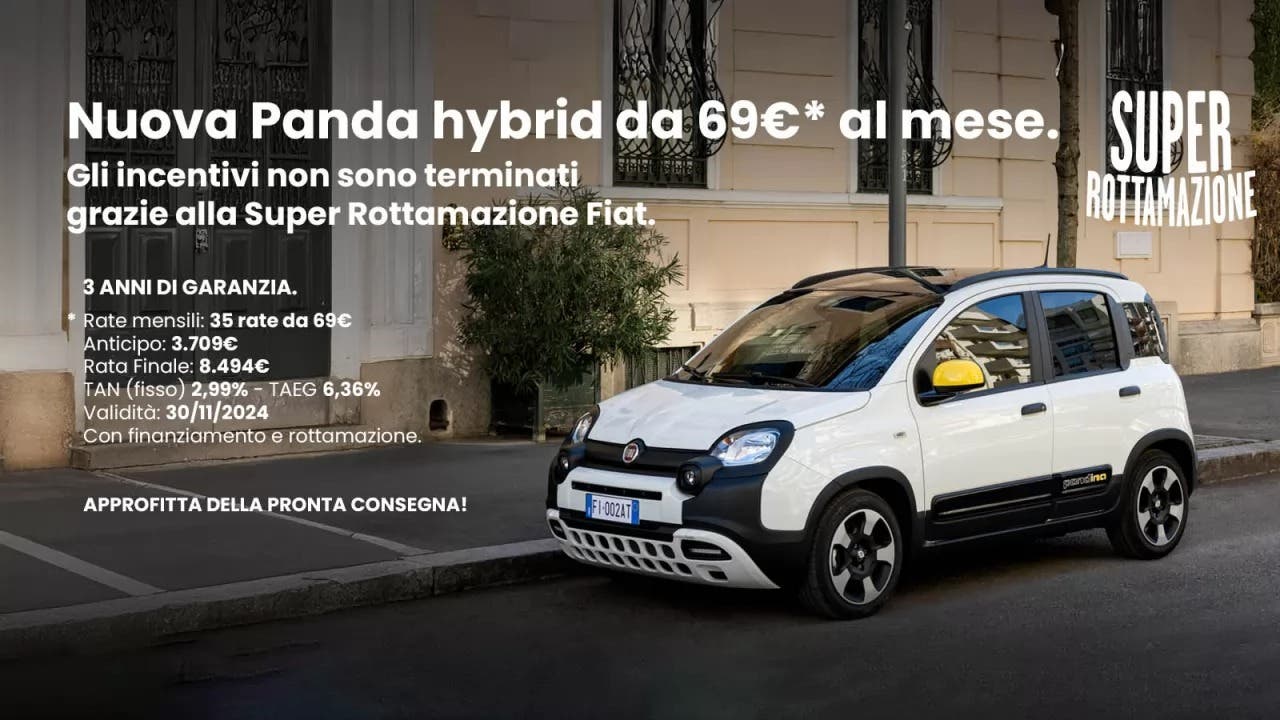 Fiat Panda Hybrid: fino al 30 novembre in offerta a 69 euro al mese - ClubAlfa.it